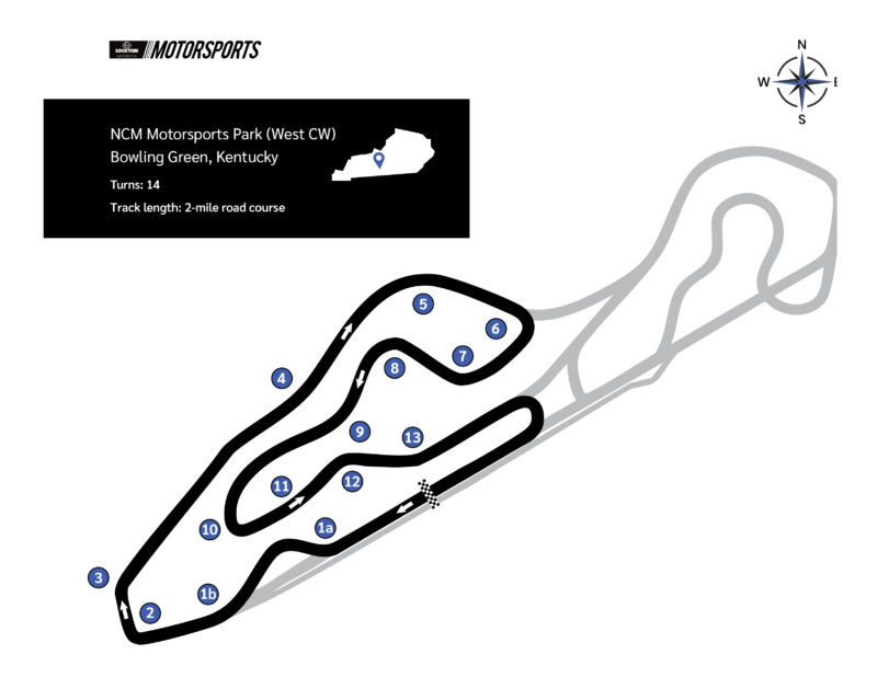 NCM Motorsports Park track map - NCM West ncm motorsports park track map