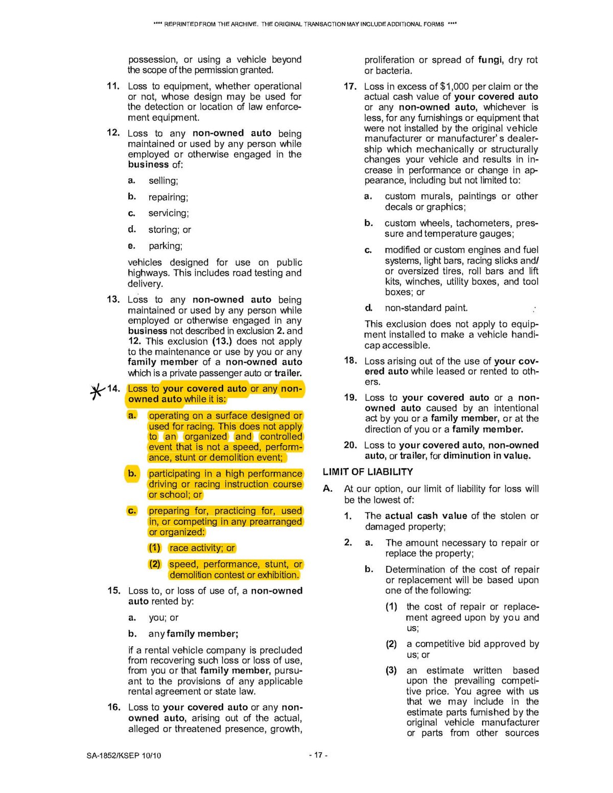 Personal Auto Policy Guide and Tips | Lockton Motorsports