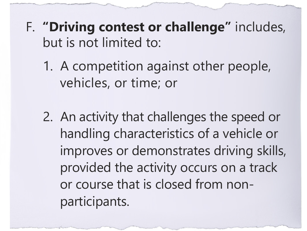 HPDE Guide to Personal Auto Policy Exclusions - Motorsports